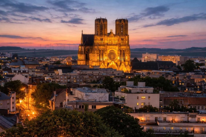Cathedral View & Private Parking - 80m2, 2 Chambres Et Terrasse - Reims