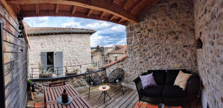 Gîte De Charme Au Coeur De Ruoms Avec Terrasse - Balazuc