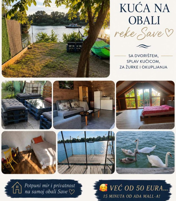 Chill Kuća Na Obali Save Sa Splav Kućicom - Belgrade