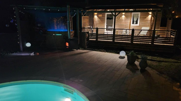 Chalet Avec Bain Nordique Et Piscine Chambre D'hôtes La Siesta - Ruoms
