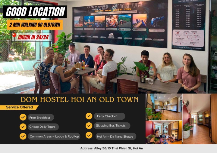 Dom Hostel Location Old Town Hoi An - Hội An