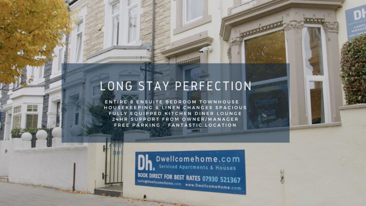 Free Parking, Entire 8 Ensuite Bedroom Townhouse, Fully Equipped Kitchen, Dining Room & Lounge, Perfect For Family Gatherings, Long Term Contractor, Relocation, Etc Stays, 15 Mins To Nissan, 20 Mins To Sunderland & Newcastle, See Our Site For Assurance - Tynemouth