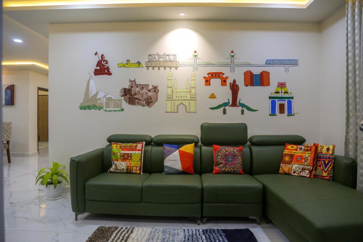 Delightful 3 Bed Holiday Home With Ac Near Us Embassy, Gachibowli - Hyderabad