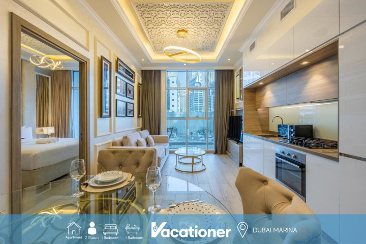 Vacationer Holiday Homes I Beautiful 1 Bed L Close To Marina Promenade - Dubai Marina