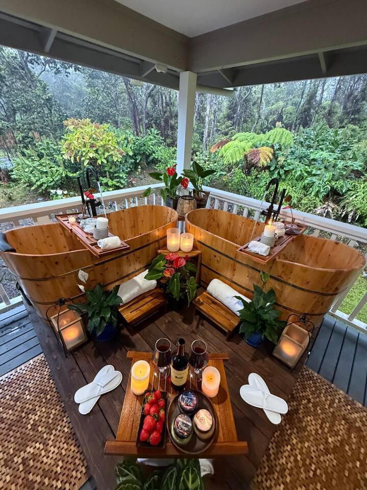 Ohia Lehua Hale-hot Tub-fireplace-fire Table - Volcano, HI