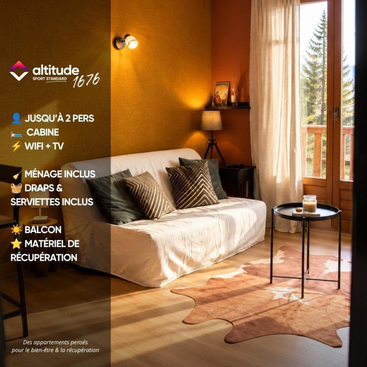 Altitude 1676 - Appartement Avec Chambre Cabine Et Balcon Ensoleillé - Font-Romeu-Odeillo-Via