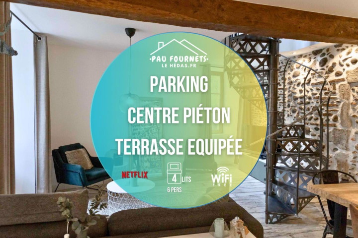 Maison Dans Le Centre Historique Pour 6 Personnes Avec Terrasse Et Parking - Pau