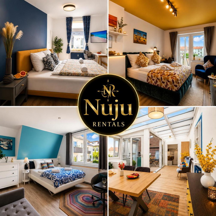 Nuju Rentals - 4-zimmer, 10 Gäste, Wintergarten & Terrasse & Parkplatz - Bielefeld