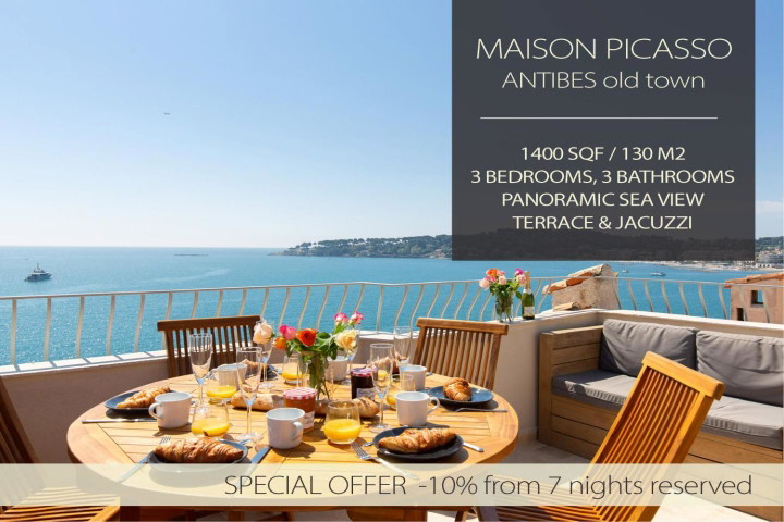 Maison Picasso - Jacuzzi, Vue, Terrasse For 6 - Antibes