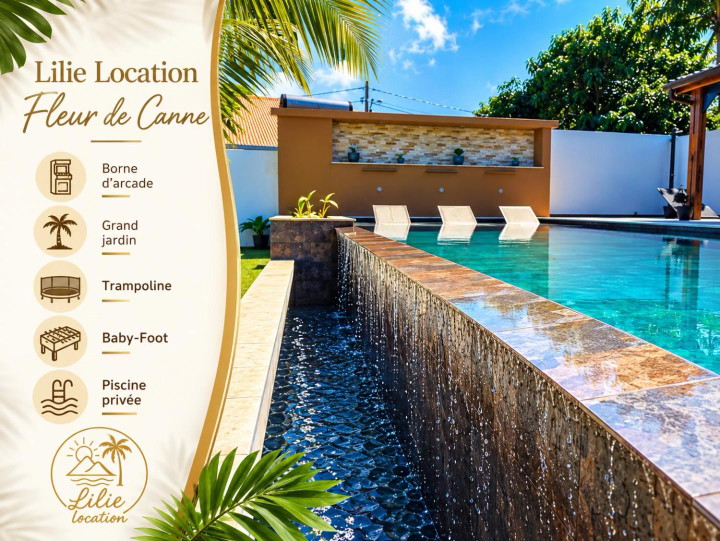 Lilie Location Fleur De Canne - Piscine Et Jardin - La Réunion