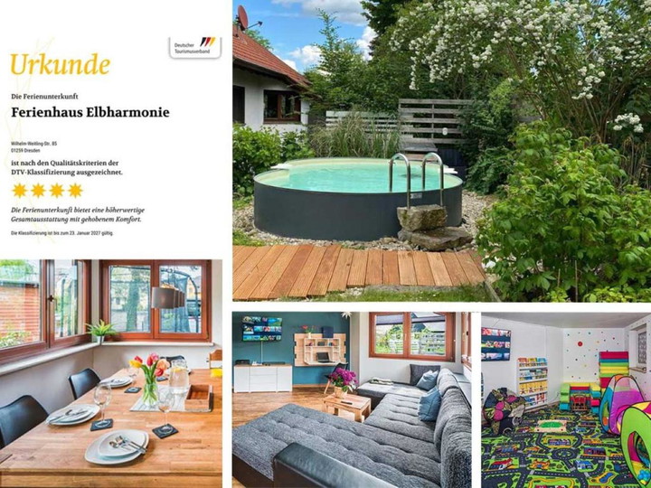 Ferienhaus Elbharmonie - Hunde Willkommen, Garten Vollständig Umzäunt, Pool, Kamin Und Spielzimmer - Super Für Familientreffen - Dresden
