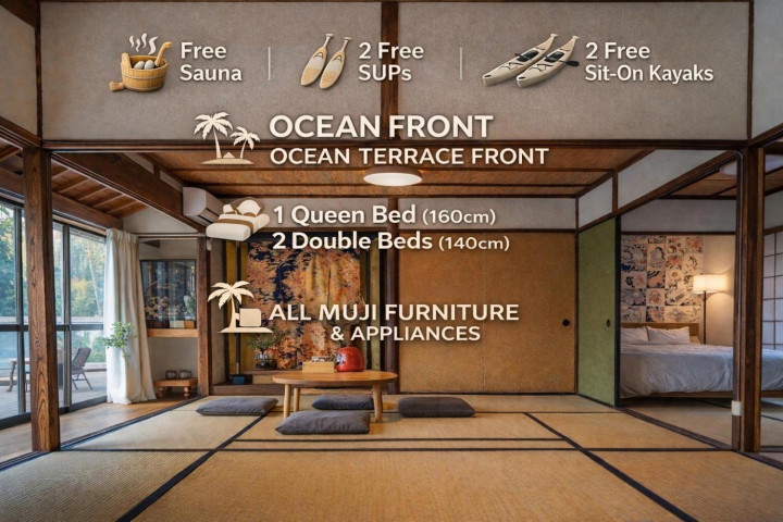 Remote Island Muji Style Oceanfront Sauna Art Injima Naosima Setouchi Private Lodging - Okayama