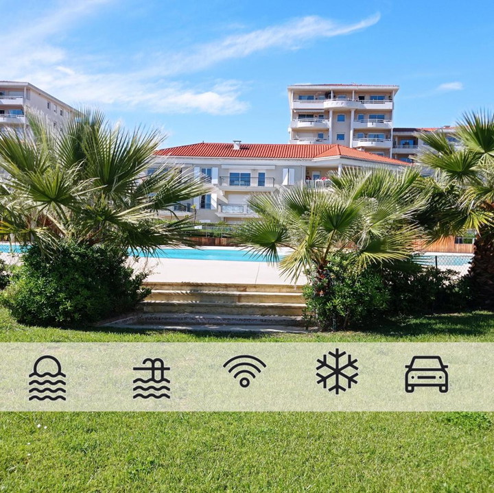 Bel Appartement En Bord De Mer Avec Piscine Lagon Et Jardin, En Résidence Sécurisée - Biot