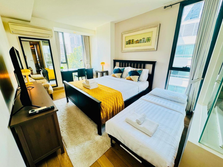 Cozy Spacious 1br 3pax Gardenview, 700m Bts Thonglo, Samitivej, Skv49, Fast Wifi - Bangkok