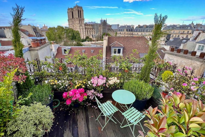Rooftop Triplex With Ac - Garden At Notre Dame - Paris 19e Arrondissement