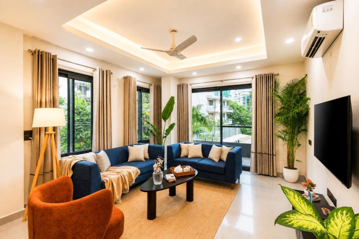 The Golf Course Residency By The Blue Kite , 3 & 2bhk Apt With Fully Equipped Kitchen, Wifi & Balcony Near Golf Course Rd & Medanta Hospital - Gurugram