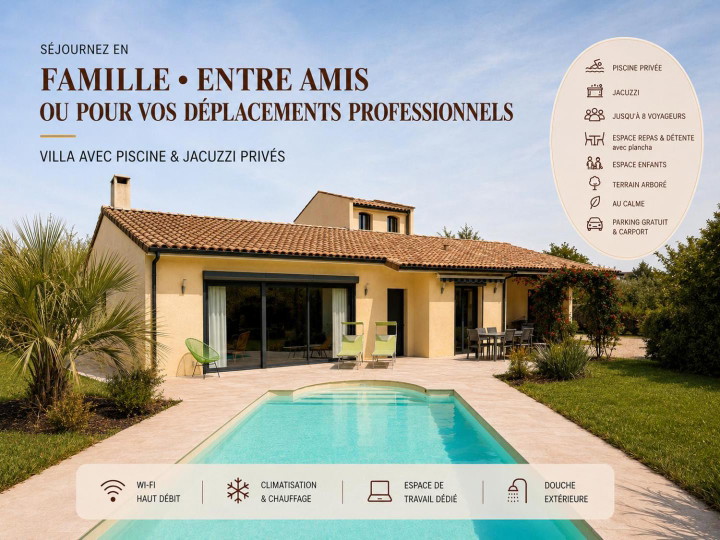 Socozy Villa Oasis, Piscine & Jacuzzi, 8 Pers - Muret