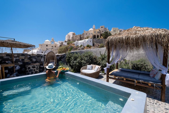Rock Villas Complex - Castle View Villa - Jacuzzi & Pool - Santorini