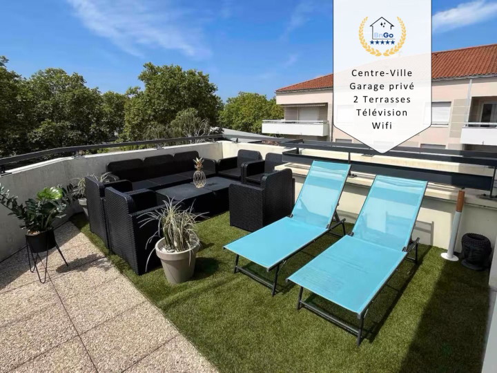 Bngo I Immense Rooftop Lyon I 2 Chambres, 2 Places Parkings, 2 Immenses Terrasses, 8 Personnes - Saint-Didier-au-Mont-d'Or
