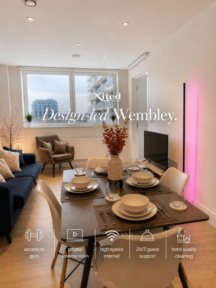 Design-led Wembley Stay, Gym, Cinema, By Stadium - Harrow