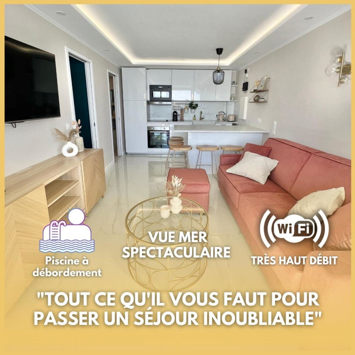 Vue Mer, Terrasse & Piscine - Free Parking - Monaco - Cap-d'Ail