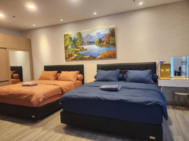Spacious 2 King Bed Family Room 56 Sqm Podomoro Apartment Tower Liberty 21st Floor With Mall Direct Access - Medan