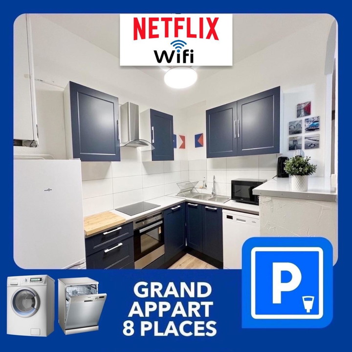 016 Chic & Cosy Grand Appart Moderne 65m2 Hypercentre Wifi Smart Tv Netflix - Saint-Étienne
