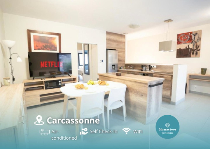 Air-conditioned 2 Bedroom Apartment With Terrace Parking Carcassonne - Carcassonne