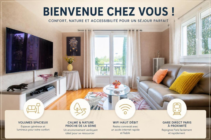 Wifi, Balcon, Spacieux - Chez Bibi & Perfect - Montgeron