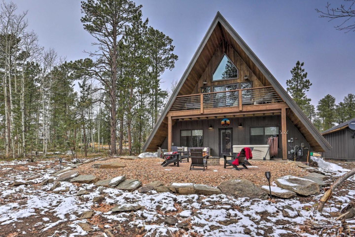 Modern Lead A-frame W/ Hot Tub: Hike, Bike & Atv! - Deadwood, SD