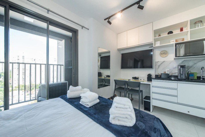 "1103 - Studio Moderno E Completo No Campo Belo!" - Santo Amaro