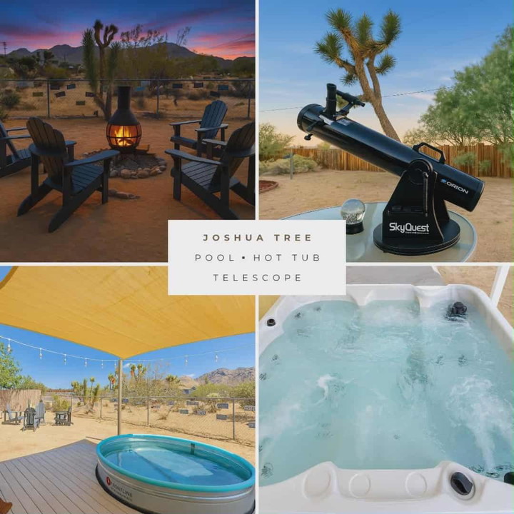 10 Minutes To Jtnp - Hot Tub, Sauna, Telescope, Saltwater Cold Plunge Pool - Joshua Tree, CA