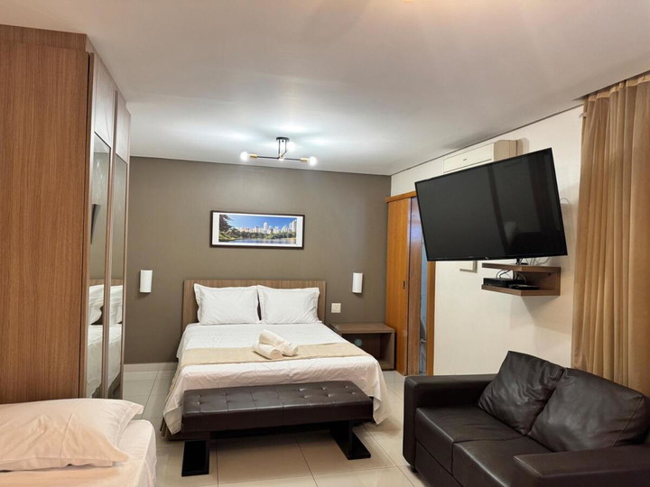Flat Moderno Em Goiânia - Piscina, Academia E Sauna -