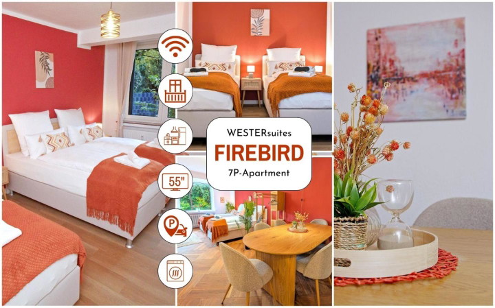 Westersuites - Firebird - 3br Zentral Terrasse Wlan 7 Betten Waschtrockner - Stuhr