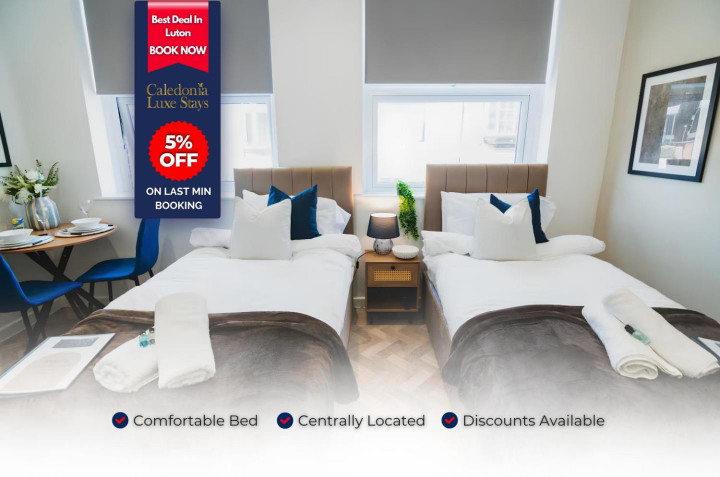 Central Located Flat For Crew & Work Stays By Caledonia Luxe Stays Short Lets & Serviced Accommodation Luton - London Luton Airport (LTN)