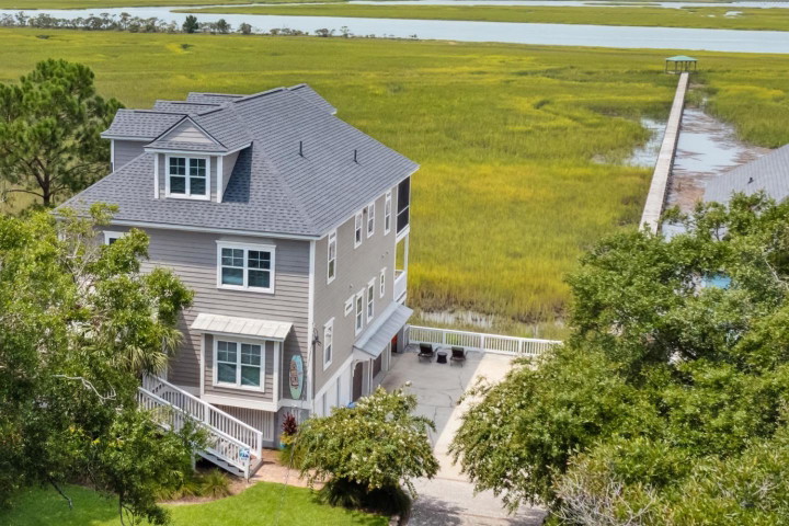 616 E Erie Driftwood Marsh And River Views Private Pool - Folly Beach, SC