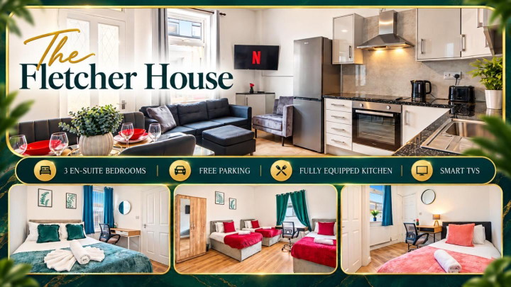 Newly Renovated 3-bedroom Ensuite House Sleeps 6, Free Parking - Bury - Rochdale