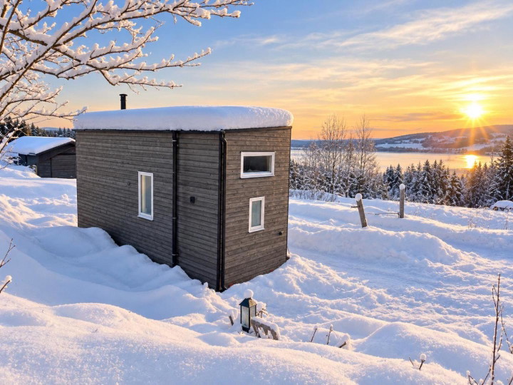 Tiny House On Wheels With Great Views Sjusjøen Minihus Med Utsikt Sjusjøen - Norvegia