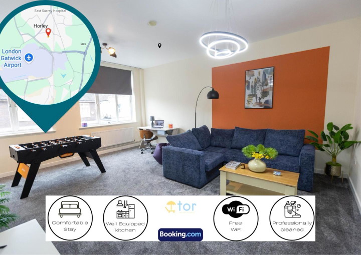 Large 2 Bedroom Apartment By The One Retreats Short Lets & Serviced Accommodation Horley Close To Gatwick Airport - Crawley