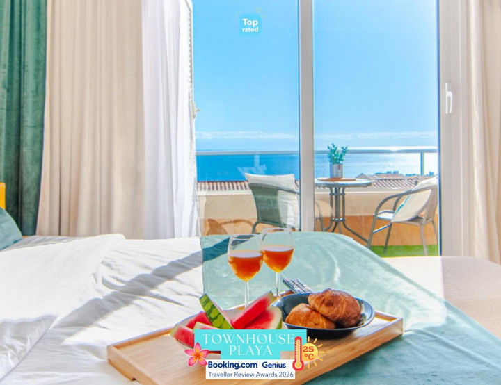 Townhouse Playa With Panoramic Sea View, Pool, Bbq - Guía de Isora