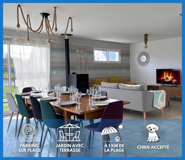 Les Voiles, Maison Bien éQuipée 10 P 2 Sdb, 2 Wc, Spacieuse Lumineuse Avec Jardin Clos, Garage, Terrasse Aménagée, Parking Privatif, à 950 M De La Plage D'asnelles Et Tous Commerces, Près De Bayeux Et Arromanches, Chiens Bienvenus - Arromanches-les-Bains