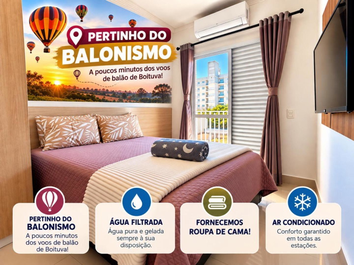 Apartamento Inteiro Em Bairro Nobre Com Conforto E Ar-condicionado - Boituva