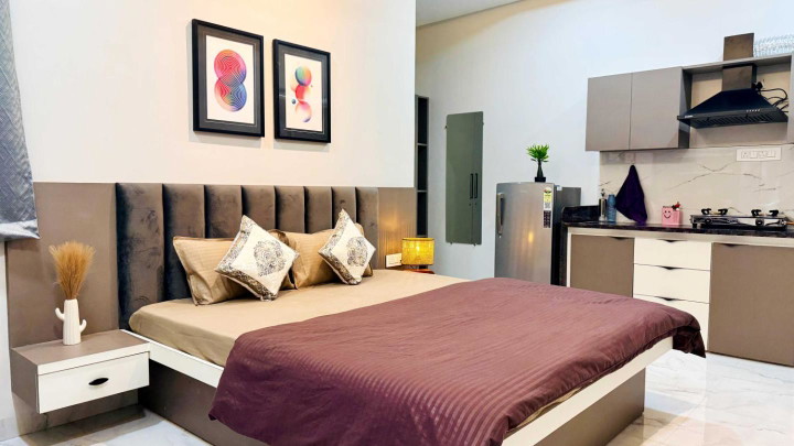Hostique Lotus, Self Check-in Studio For Staycation In Scheme 114 - Indore
