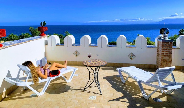 Seafront House Gabbiano Blue - Santa Flavia