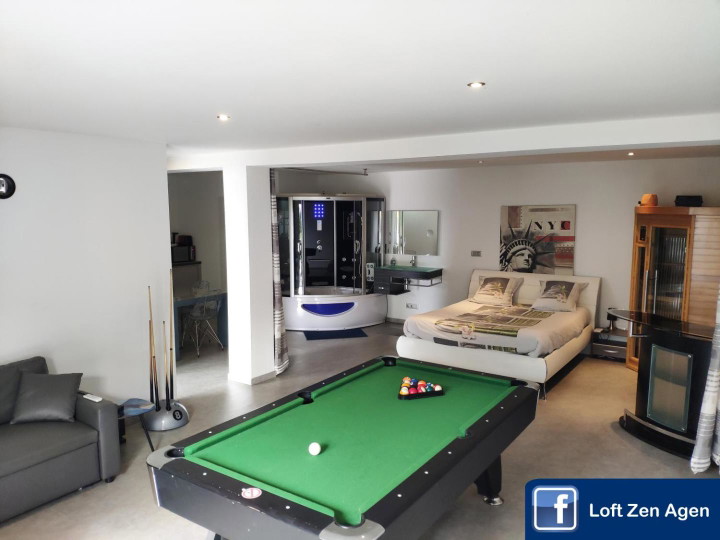 Loft Zen Spa Balneo Parking Gratuit Sauna Hammam Billard - Agen