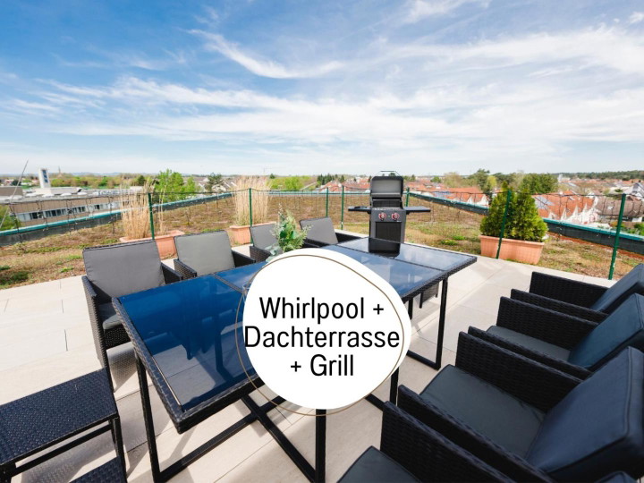 Design Penthouse - 4sz - 2bäder - Whirlpool - 2 Parkplätze - Dachterrasse - Karlsruhe