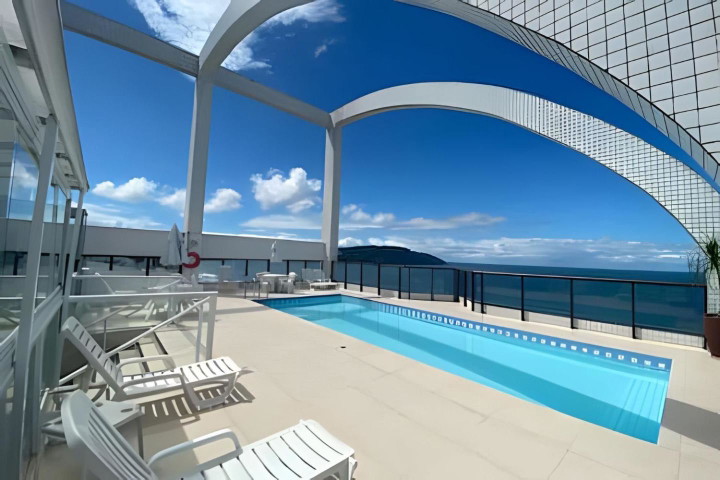 Shb - Flat Vista Mar No Boqueirão! Wi Fi /Piscina - Santos