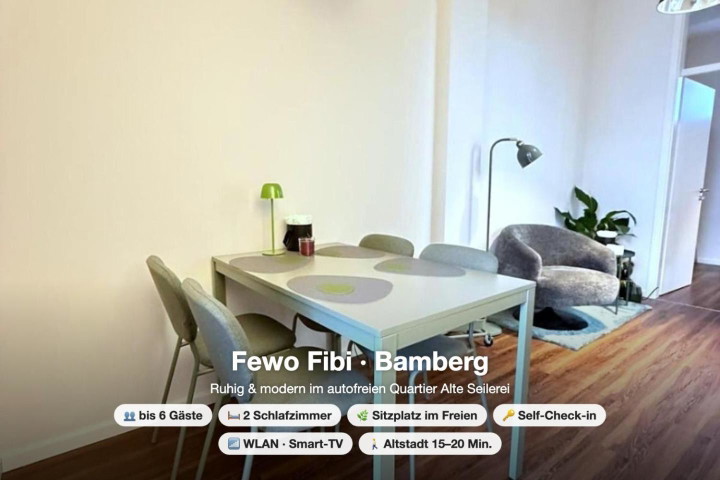 Fewo Fibi - Zentrale Citywohnung - 2 Schlafzimmer - 4 Betten - Küche - Ideal Für Familien - Bamberg