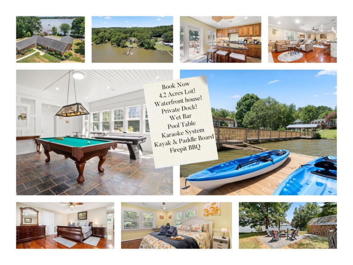 Scenic Lakehouse Getaway With Private Dock, Hot Tub, Fire Pit & Indoor Entertainment A Winter Paradise! - Lancaster, SC
