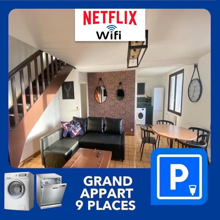 014 Chic & Cosy Grand Appart Duplex 76m2 Wifi Smart Tv Netflix Et Vue Panoramique - Firminy
